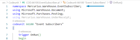 Utilising Namespaces in AL of Microsoft Dynamics 365 Business Central