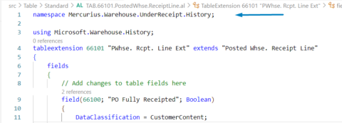 Utilising Namespaces in AL of Microsoft Dynamics 365 Business Central