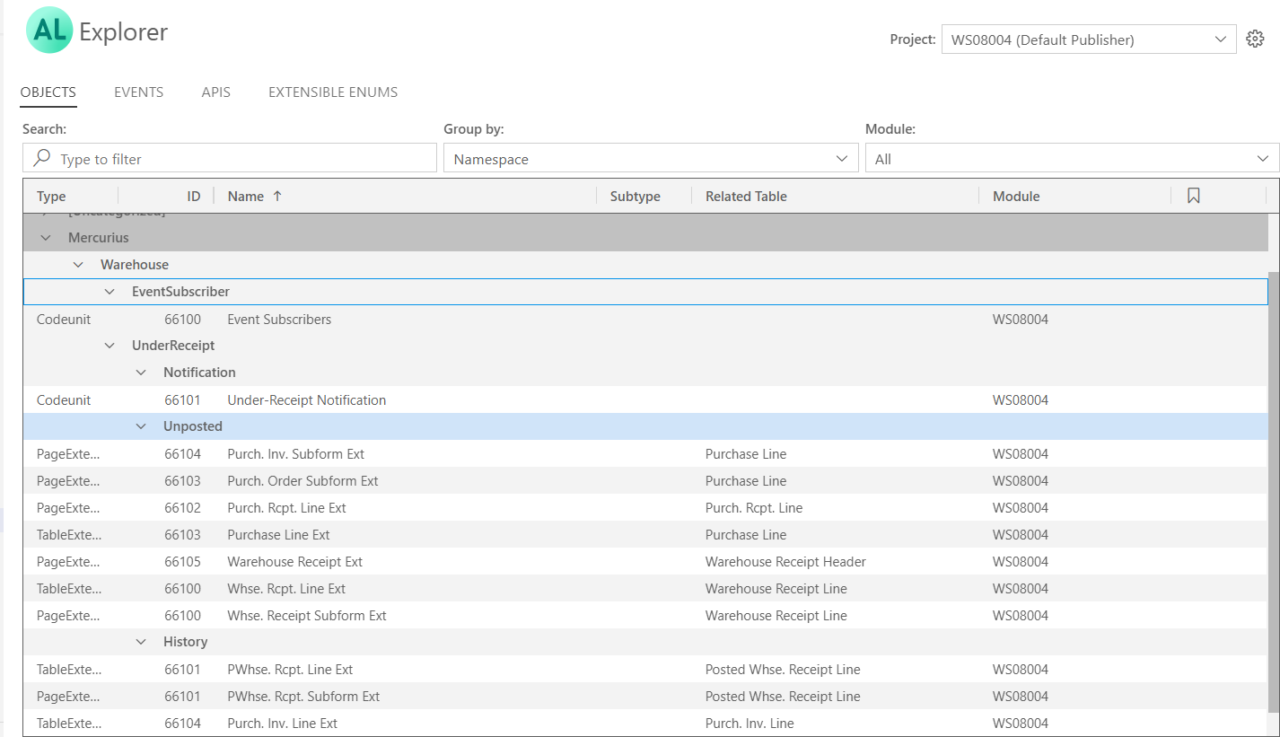 Utilising Namespaces in AL of Microsoft Dynamics 365 Business Central
